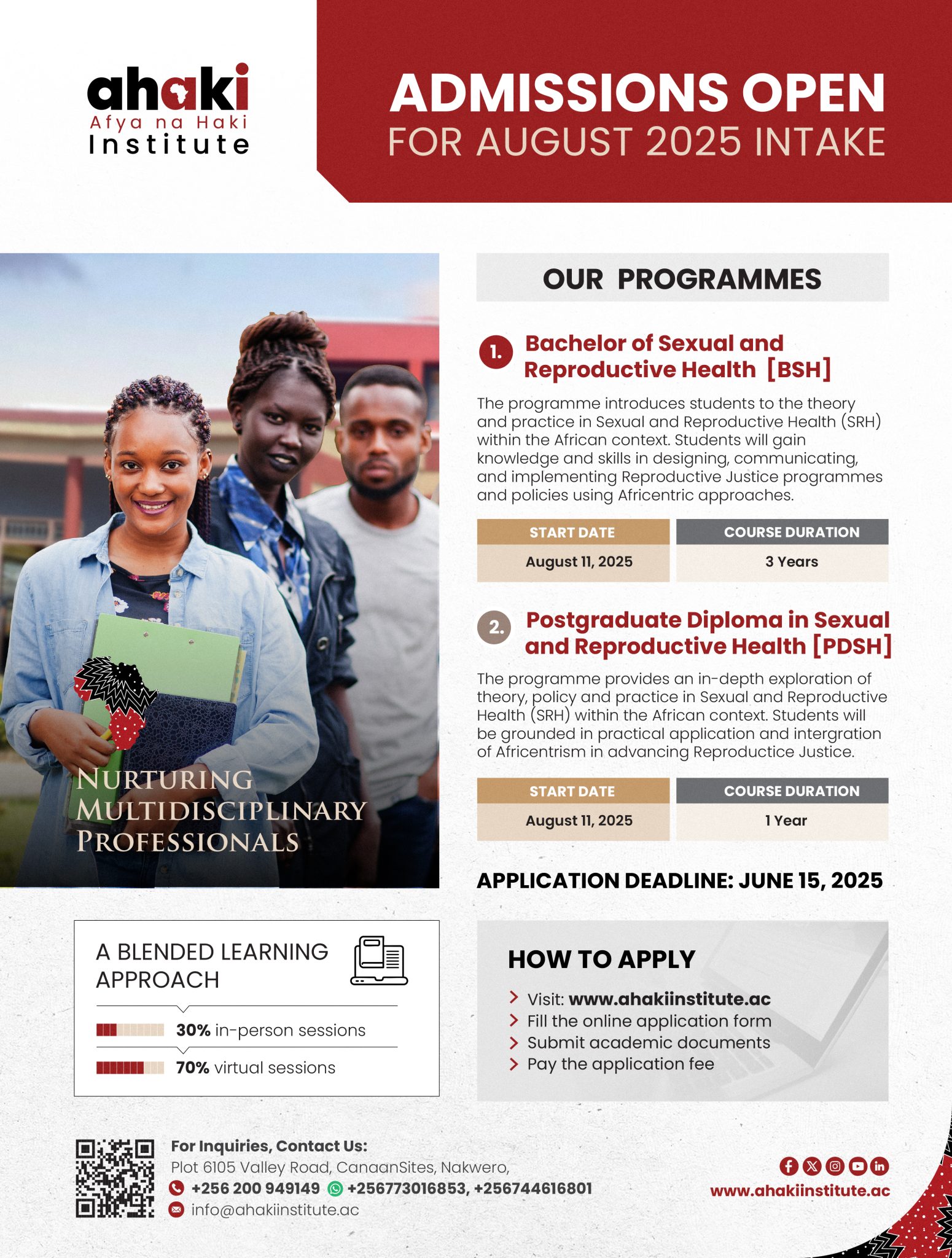 Admissions for the 2025 Intake are Open. Apply Now! - The Ahaki Institute